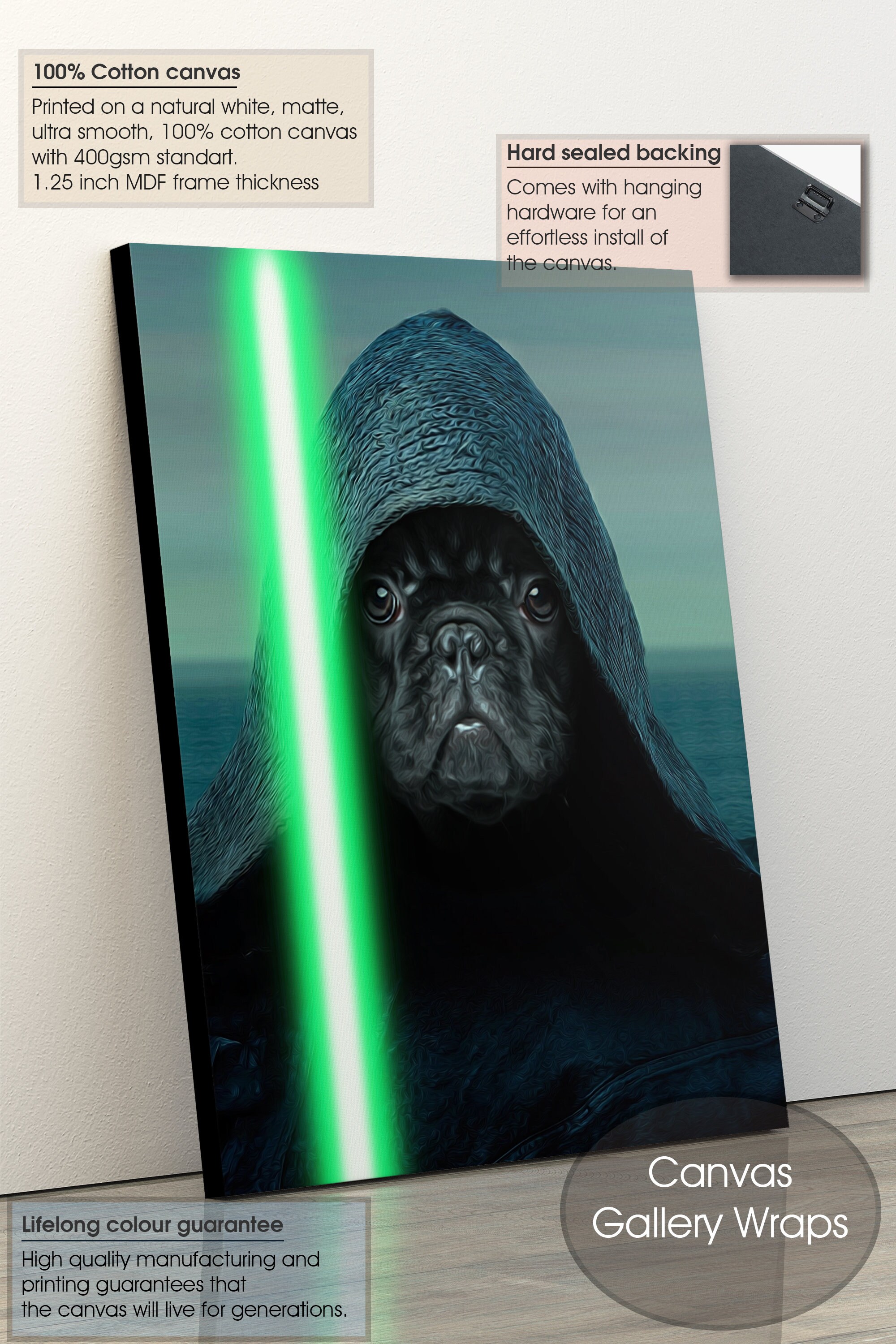 Custom Star Wars Pet Portrait Luke Skywalker Dog Portrait | Etsy