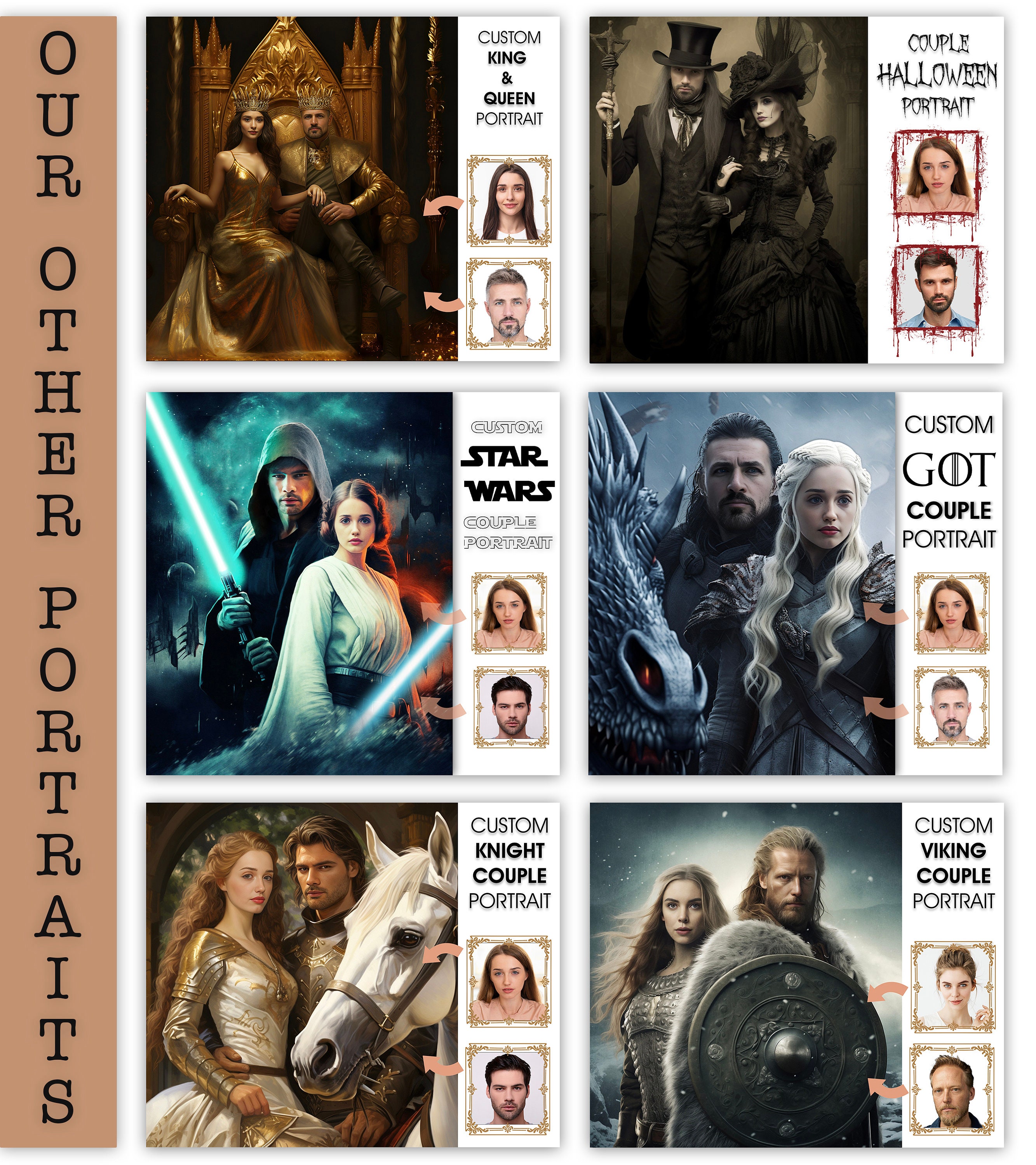 The Majesty of Personalized King and Queen Portraits, Custom Royal ...