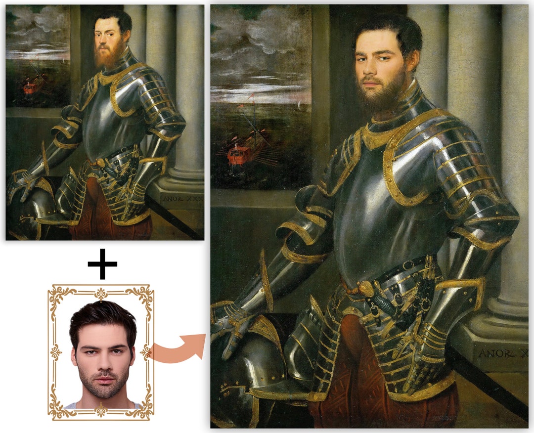 Custom Portrait of Historical Knight, Custom Renaissance Knight ...
