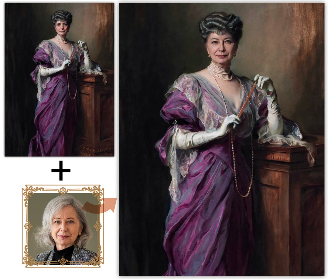 Custom Royal Queen Art, Personalized Queen Portrait, Custom Historical ...