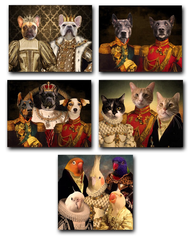 Custom Pet Portrait COURT JESTER Court Jester Dog Portrait | Etsy