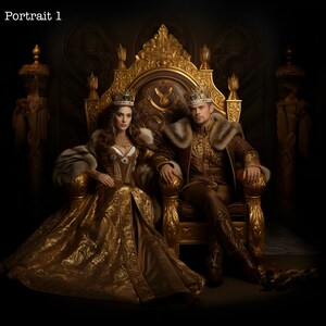 The Majesty of Personalized King and Queen Portraits, Custom Royal ...