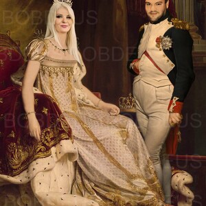 Custom Royal Portrait for Couple, Personalized Historical Portrait ...