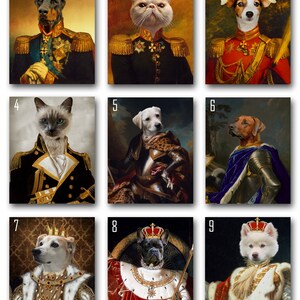 Sea Captain Dog Portrait, Naval Officer Pet Portrait, Custom Cat Gift ...