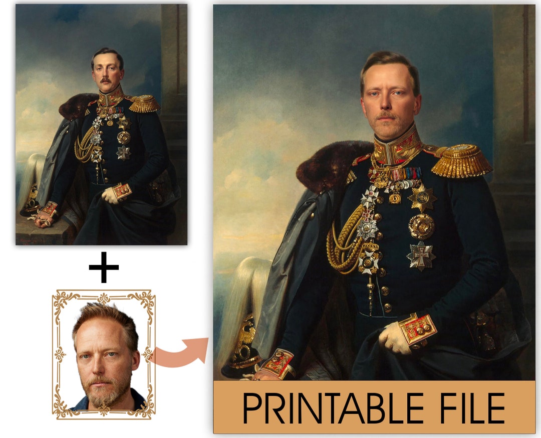 Digital Personalized Historical Portrait, Royal Portrait, Renaissance ...