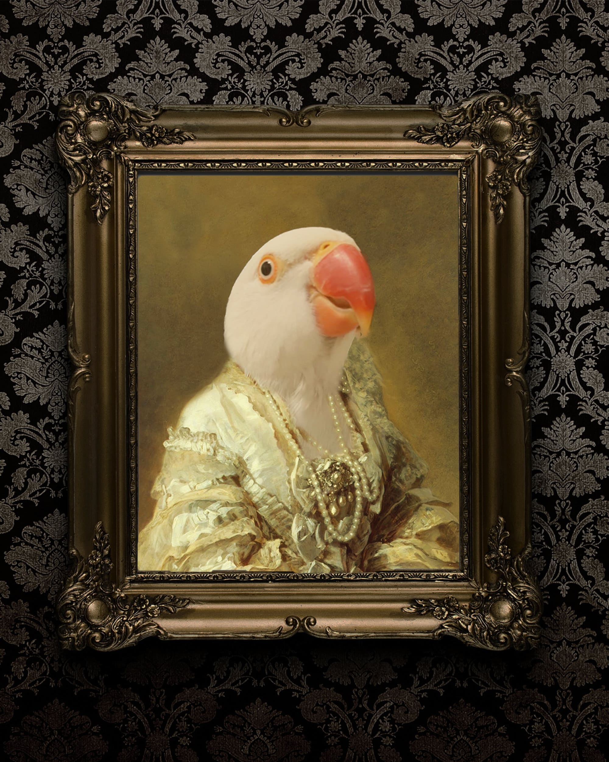 Custom Cockatiel Bird Portrait Royal Pet Portraitcustom - Etsy