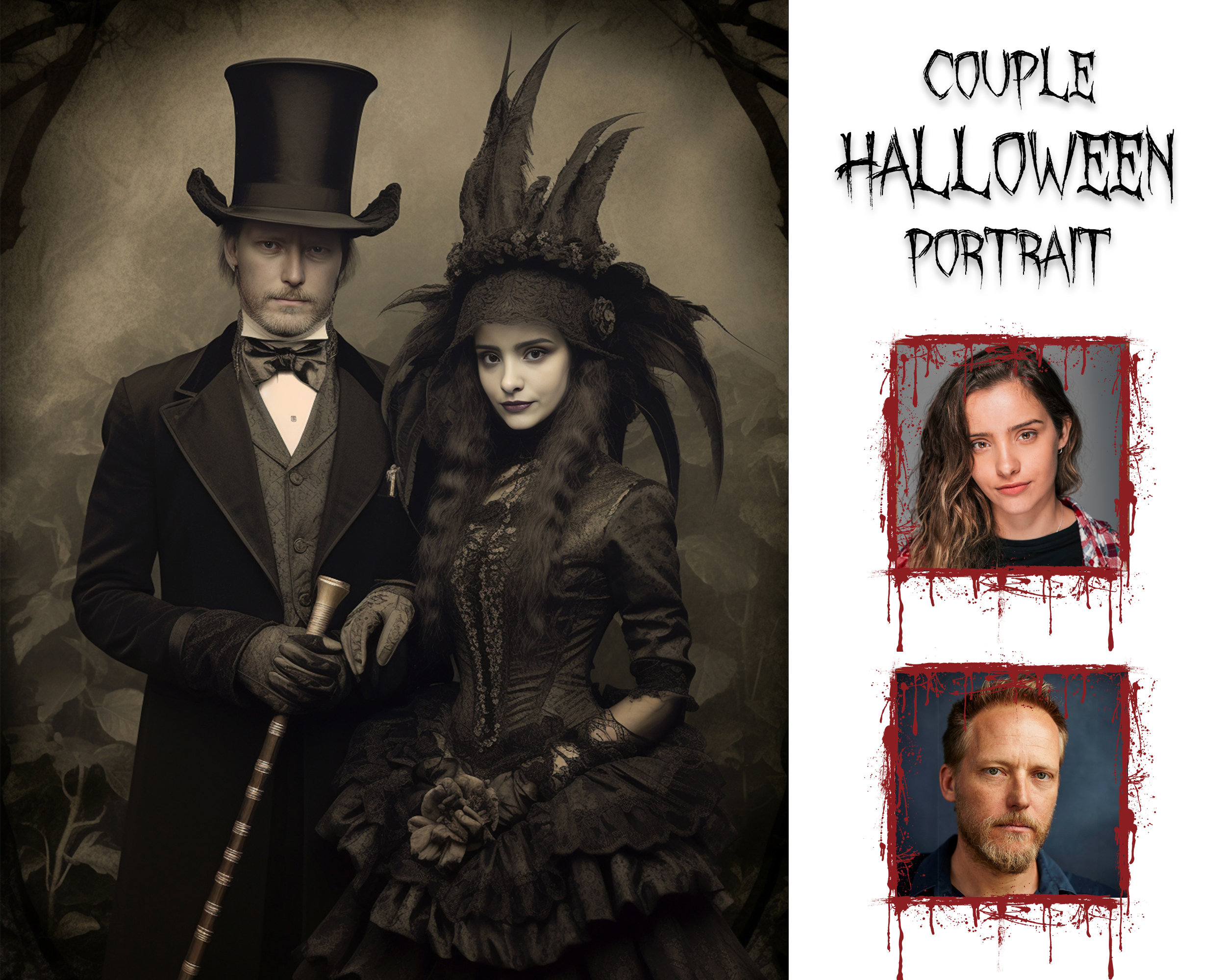 Custom Halloween Family Portraits, Custom Halloween Gifts, Spooky ...