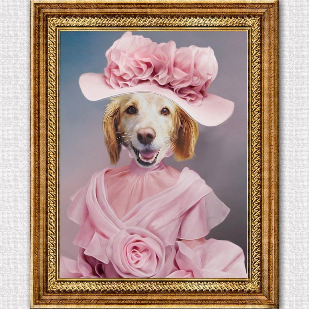 Renaissance Dog Portrait, Custom Classic and Royal Pet Portrait, Fancy ...