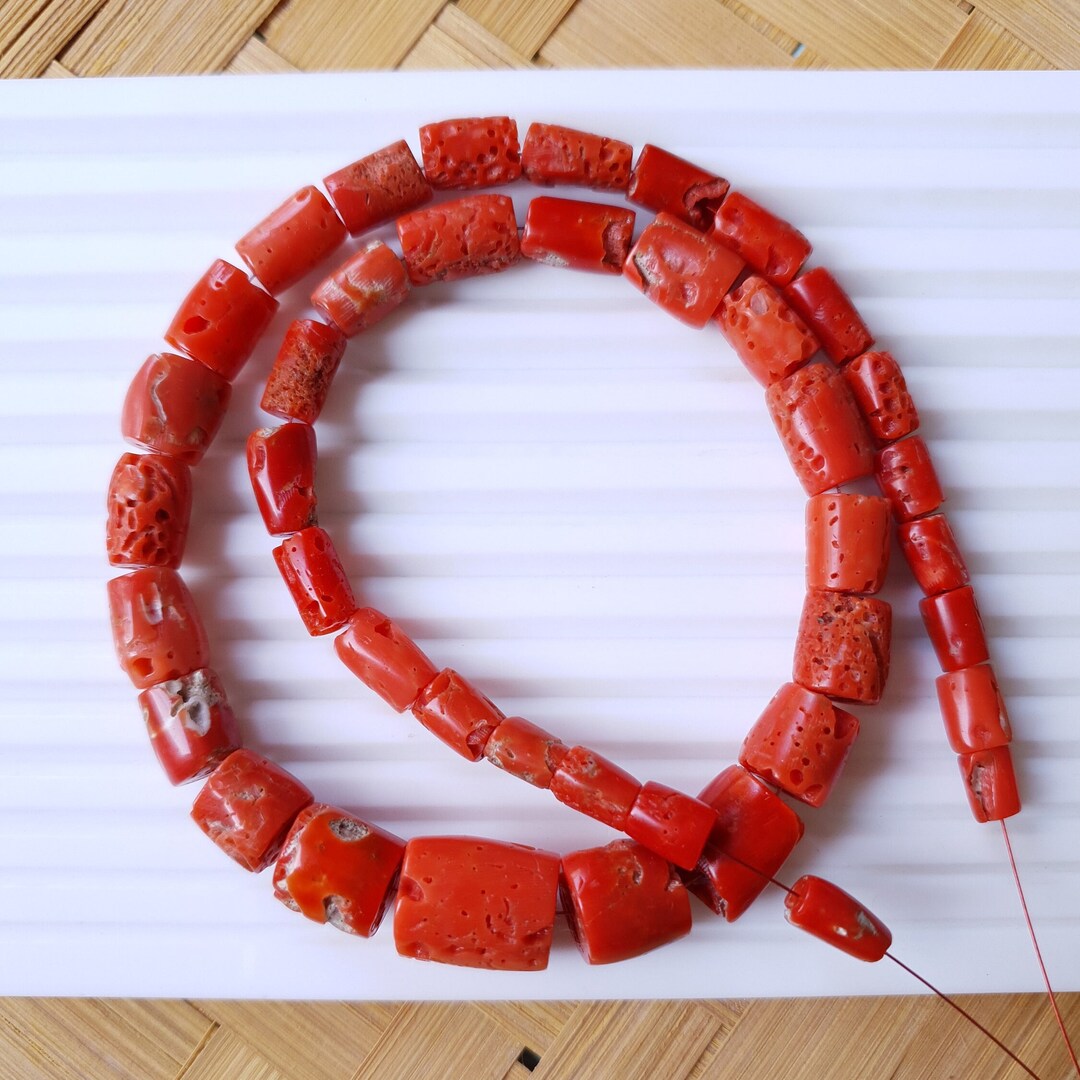 100% Natural Italian ''red'' Coral Beads Gemstone,15x11'mm to 7x5'mm ...