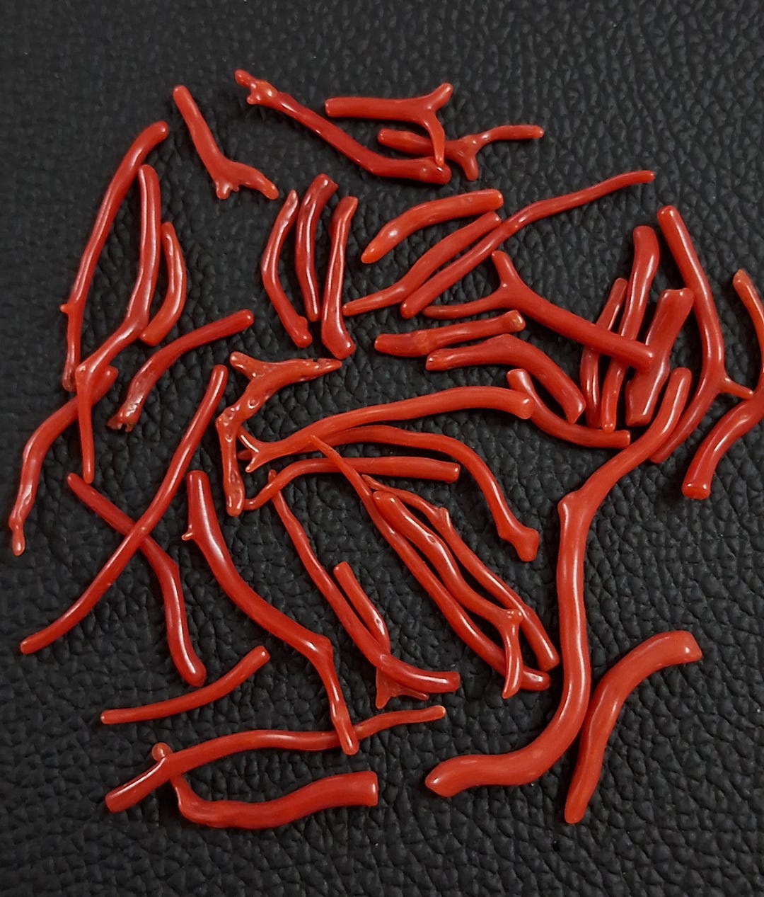 20 Italian Red Coral Sticks: Natural Polished Gemstone Pieces - Etsy