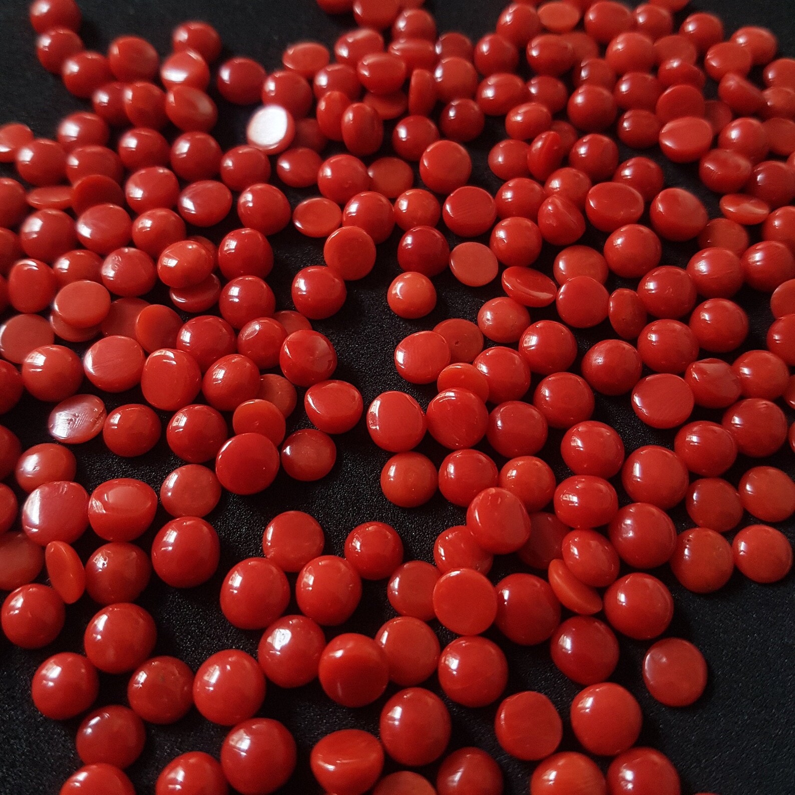 Natural Italian Red Coral 6 MM Round Cabochon Loose Gemstone - Etsy