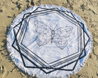 Round Beach Towel - Etsy