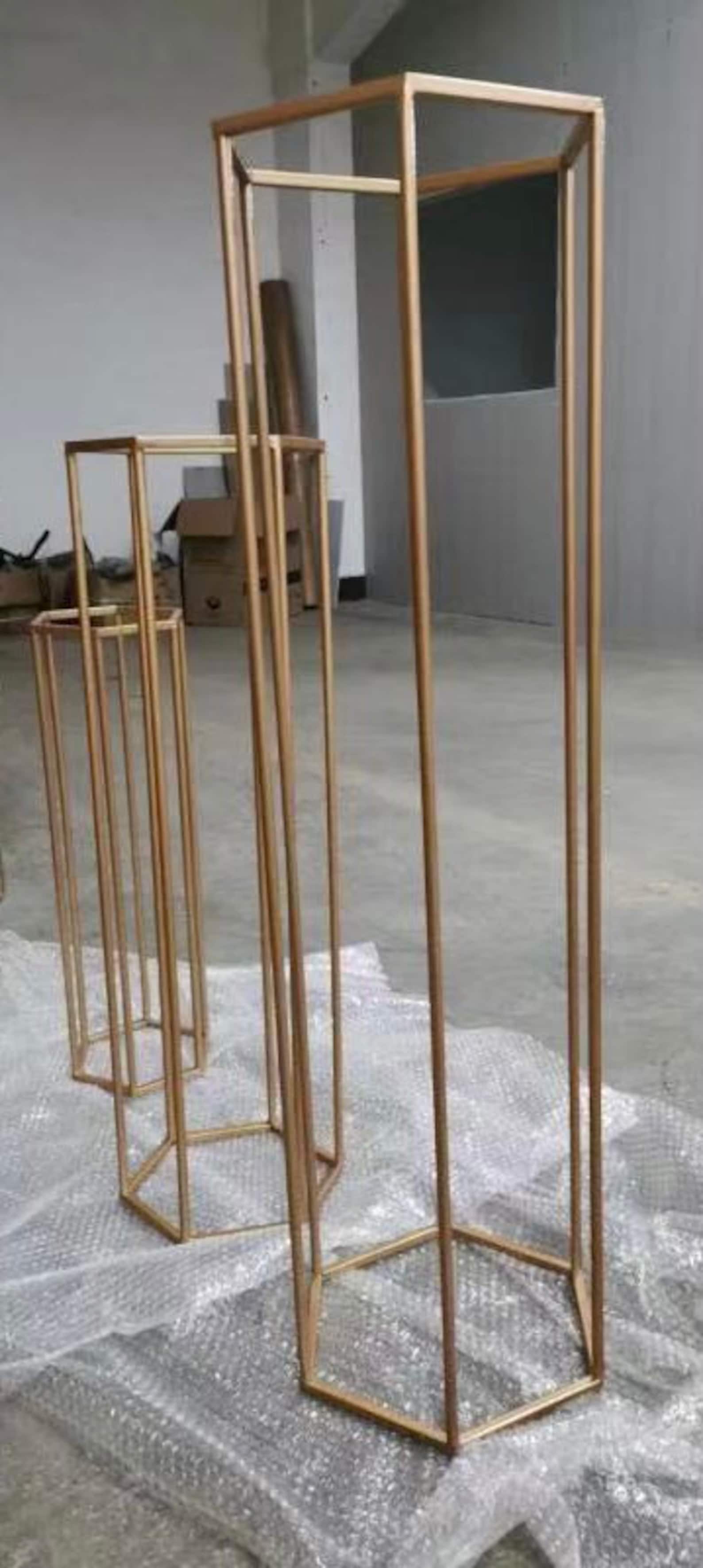 Hexagon Shaped flower Stand finished in Gold 60cm 80cm 100cm | Etsy