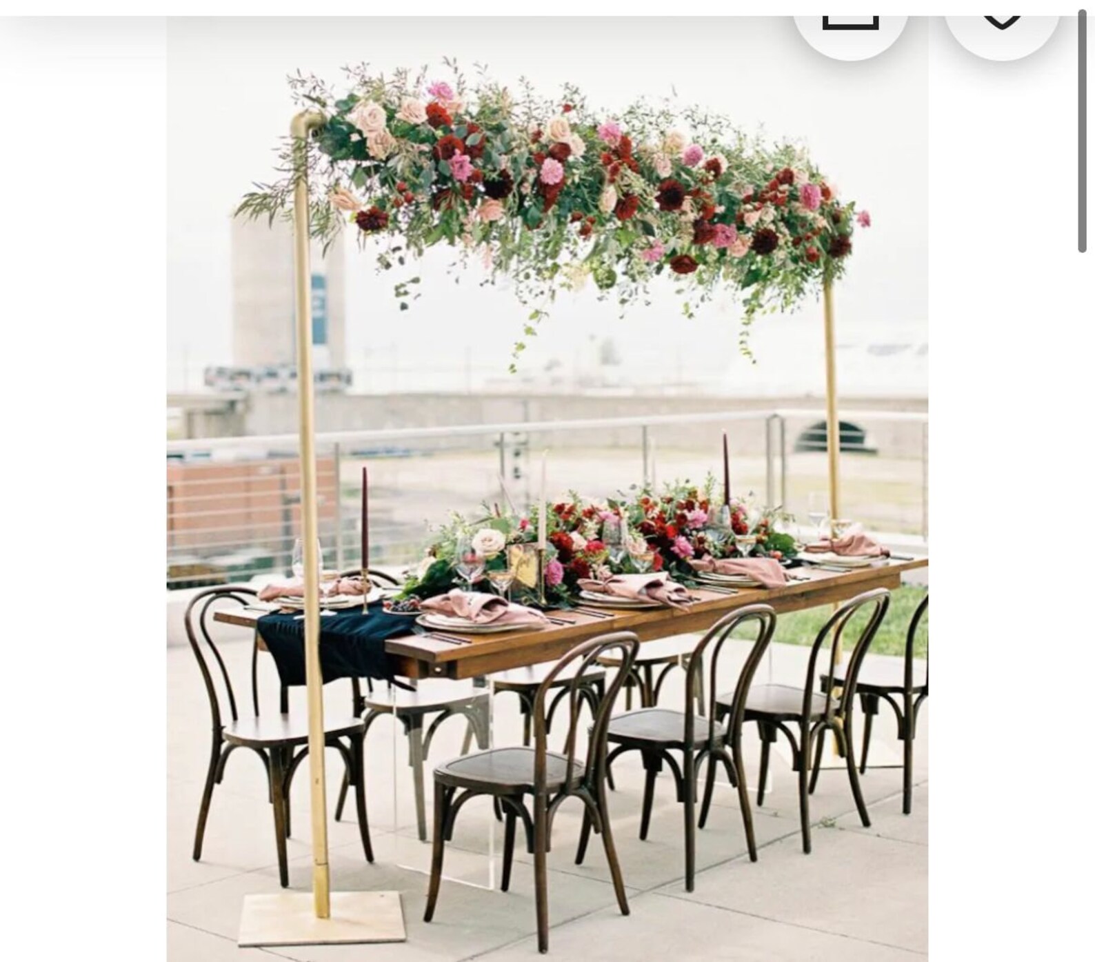 Gold Floor Standing Metal Frame Stand 150cm-300cm (extendable) for Over ...