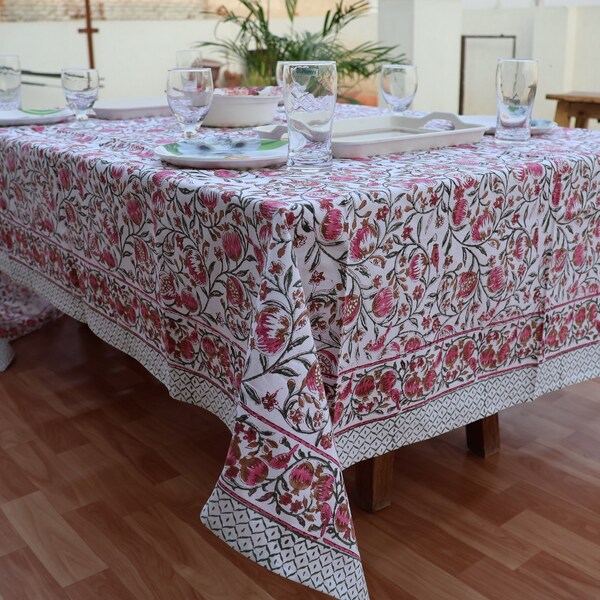 Block Print Tablecloth - Etsy