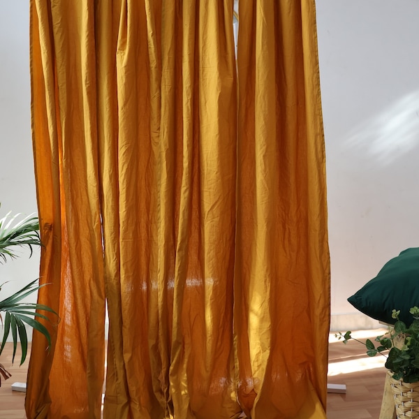 Mustard Curtains - Etsy UK