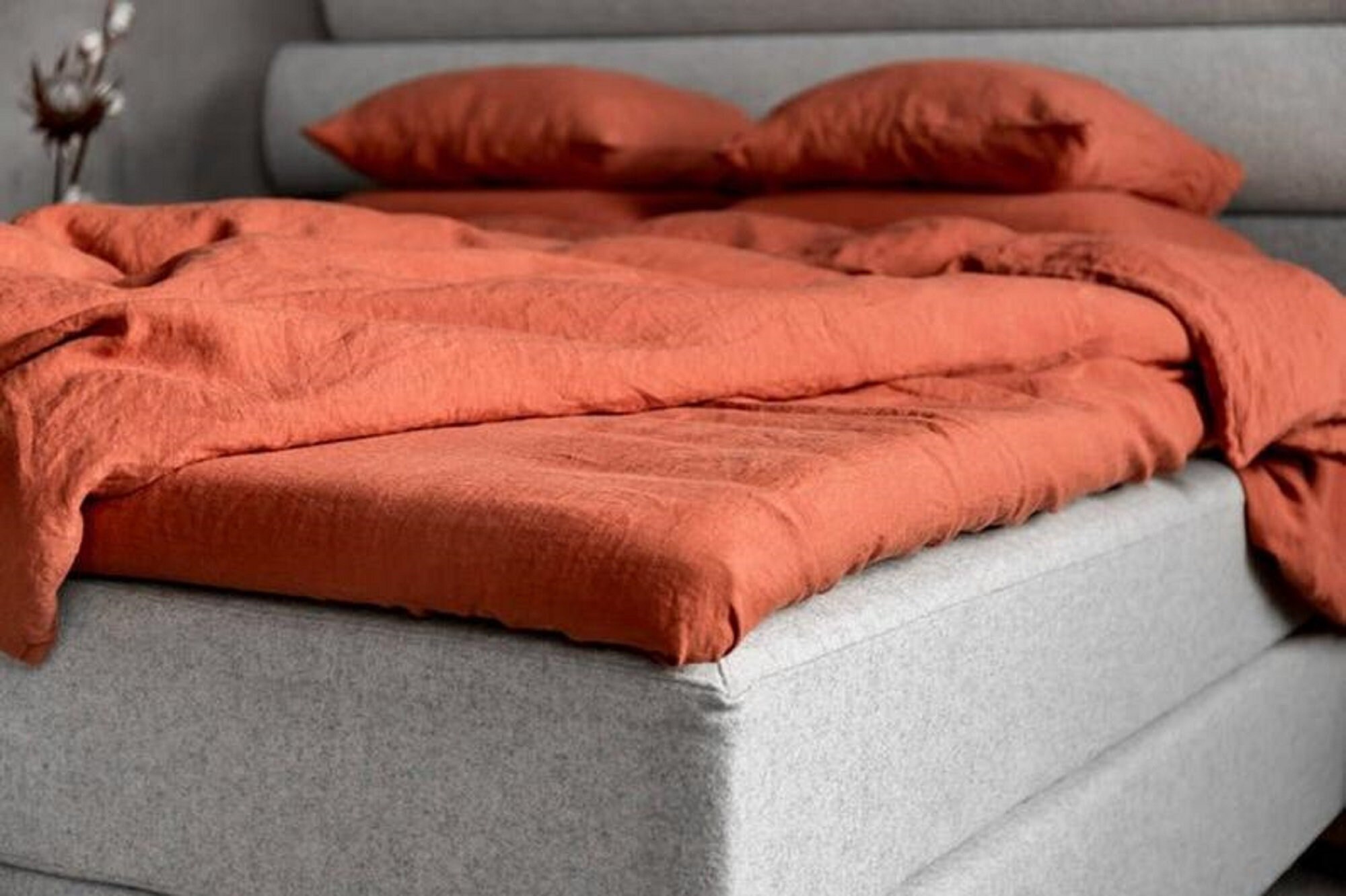 3 Piece Linen Bedding Set Stonewashed Linen Bedding Soft - Etsy