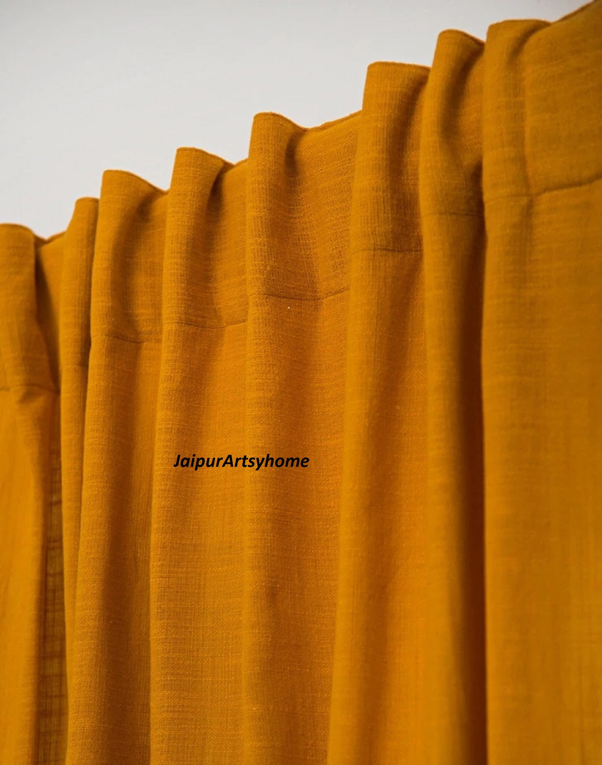 Yellow Mustard Color Living Room Curtain Bedroom Modern Rustic | Etsy