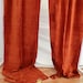 Luxury Cotton Velvet Curtain Rust Color Velvet Curtain Bohemian Window ...