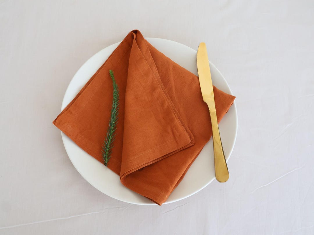 50 Pack Rust Cinnamon Color Napkins, Perfect for Wedding Napkins Cotton ...
