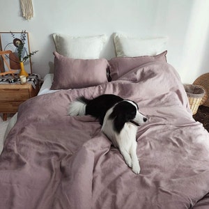 Dusty Rose Linen Duvet Cover Stonewashed Linen Bedding Soft - Etsy