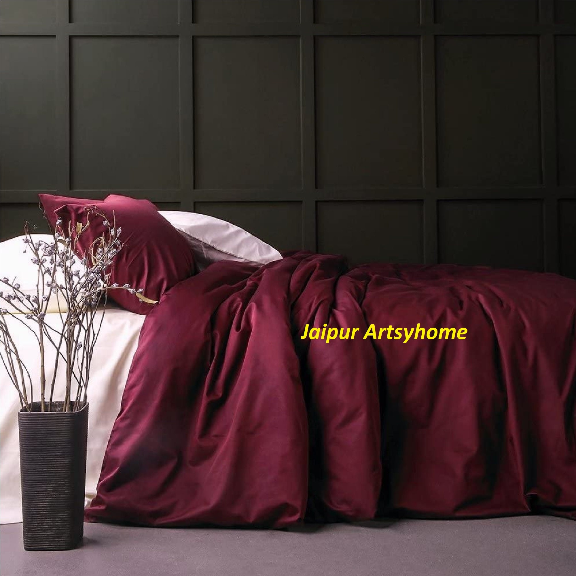 Burgundy Color Cotton Duvet Cover Washed Cotton Duvet - Etsy