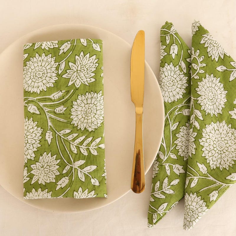 Block Print Napkins - Etsy