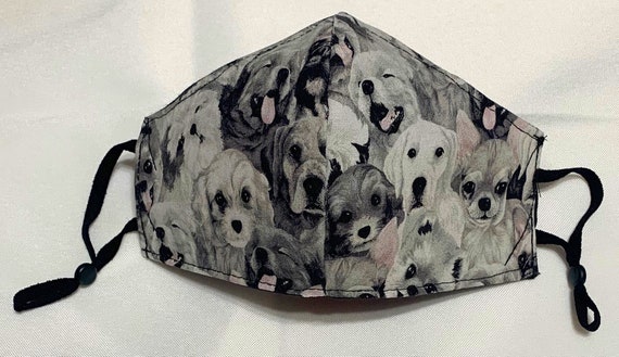 Washable Kids Youth Dogs Face Mask. 3 Layers 2 | Etsy