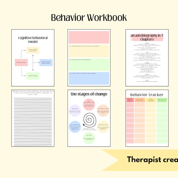 Adult Cbt Worksheets - Etsy