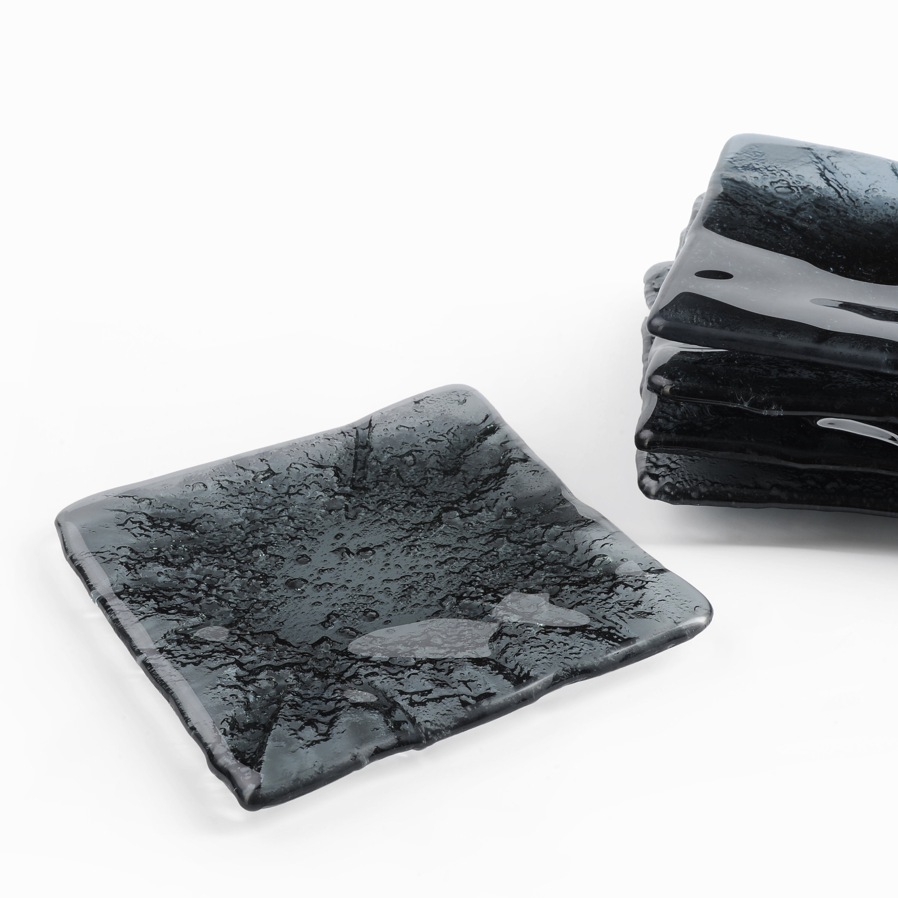 Modern Square Dinner Plates Small Handmade Glass Plates - Etsy