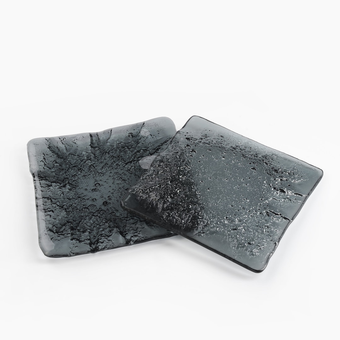 Modern Square Dinner Plates Small Handmade Glass Plates - Etsy