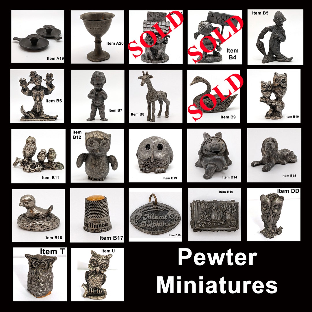 Vintage Pewter Miniature Figurine Pendant Hunter Torino Hudson - Etsy