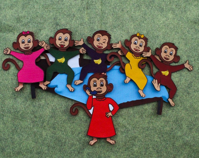 5 Little Monkeys Feltboard Set - Etsy