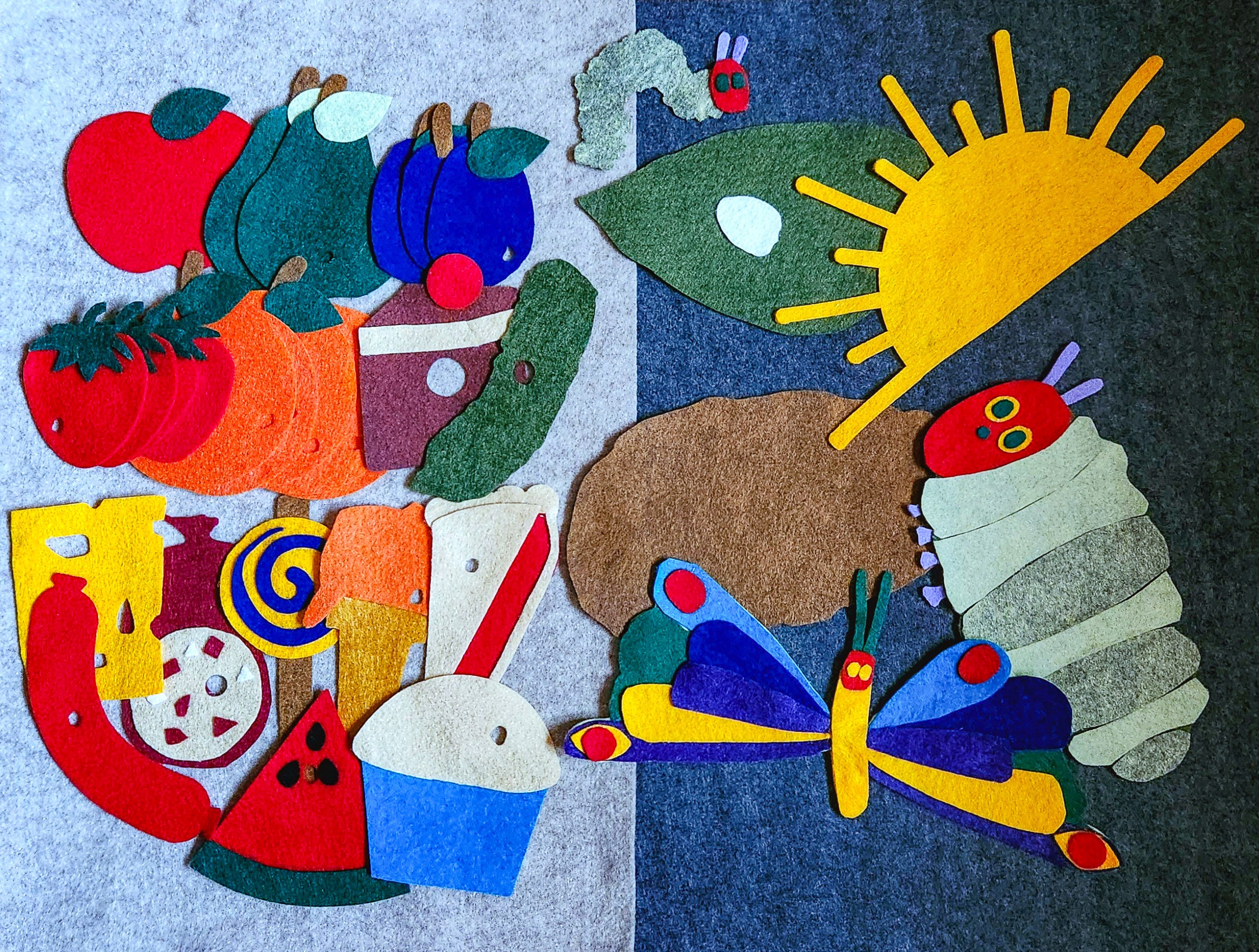 The Very Hungry Caterpillar Feltboard Story Set - Etsy