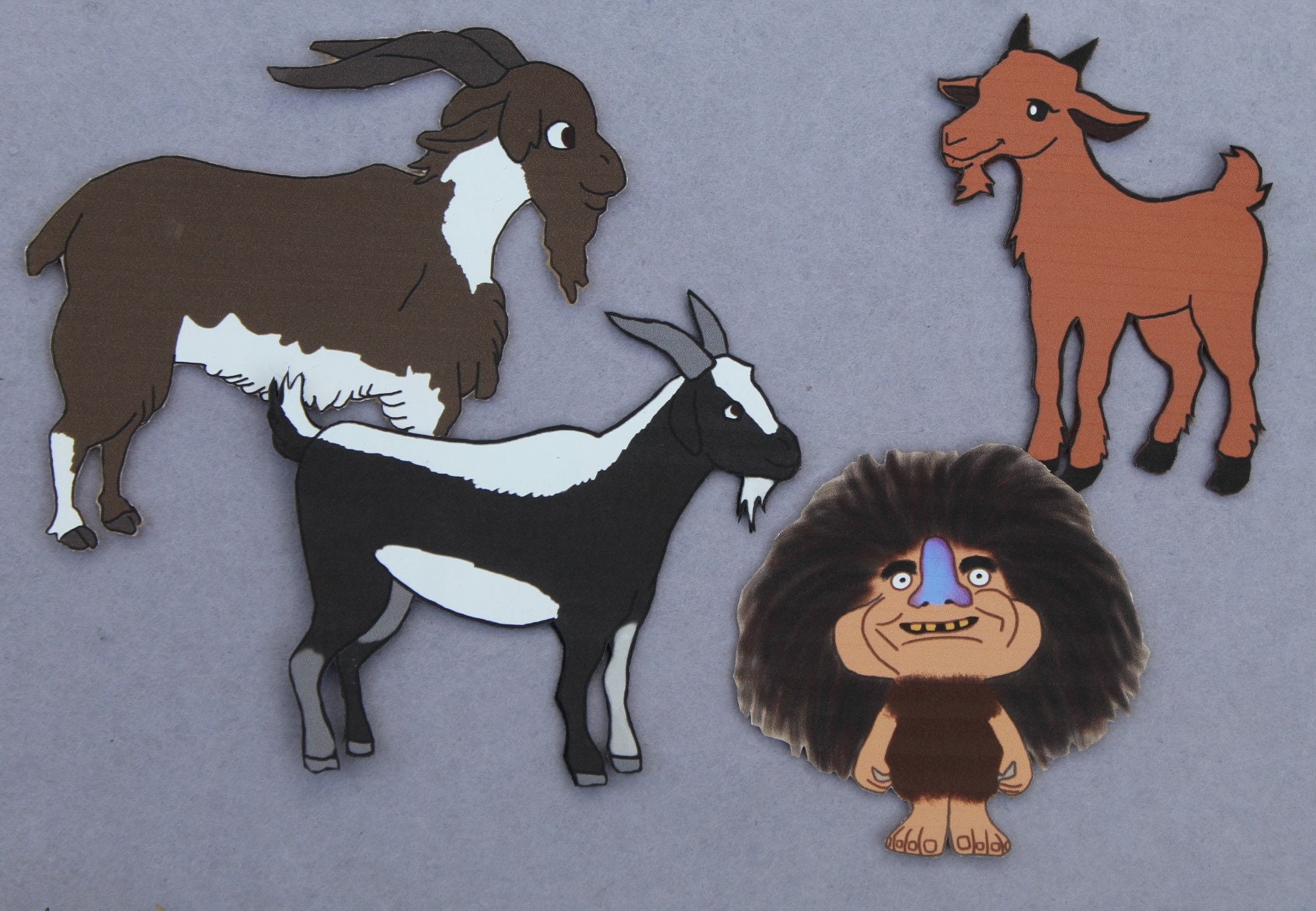 Three Billy Goats Gruff Felt Set - Etsy