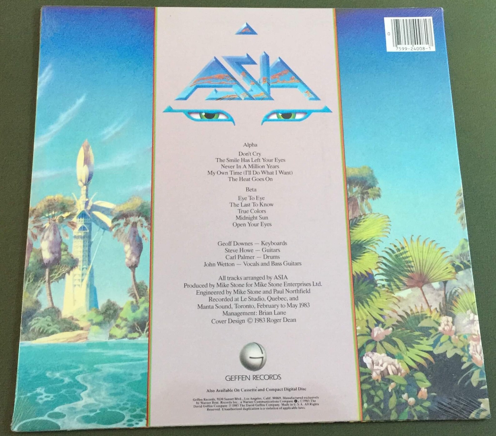 Original '83 Prog Vinyl ASIA Alpha Record Album Still SEALED Vintage ...
