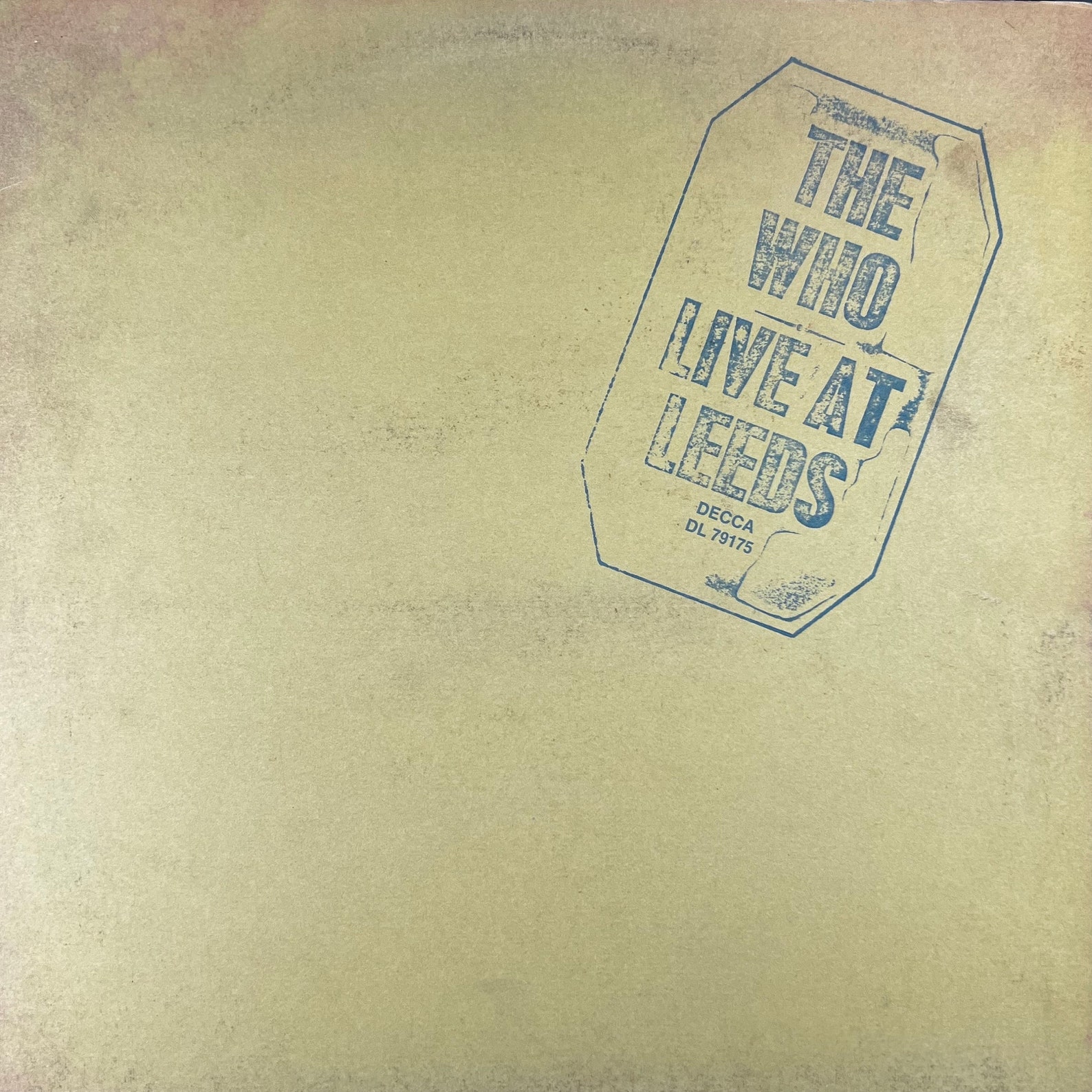 Original '70 the WHO Live at Leeds Vintage Vinyl Album Decca COMPLETE ...