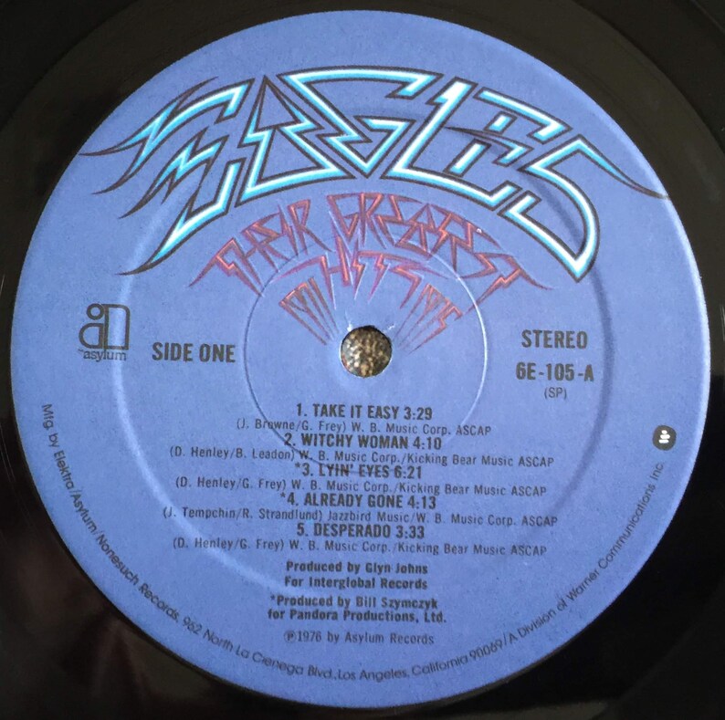 Vintage '76 Classic Rock Vinyl EAGLES Greatest Hits 1971-75 Record ...