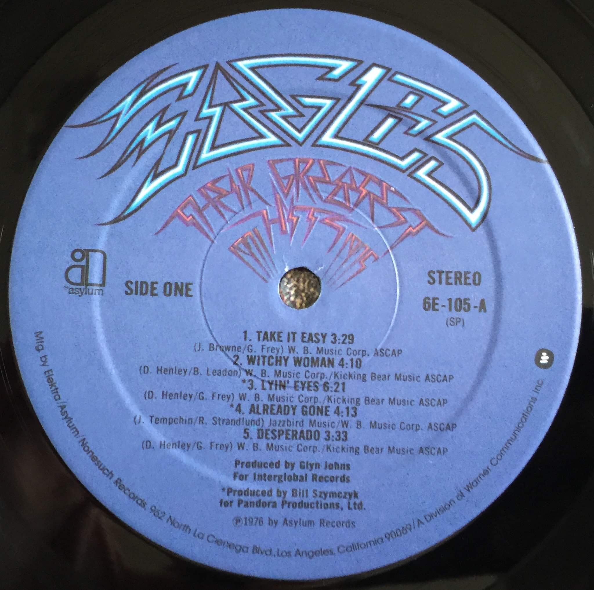 Vintage '76 Classic Rock Vinyl EAGLES Greatest Hits 1971-75 Record ...