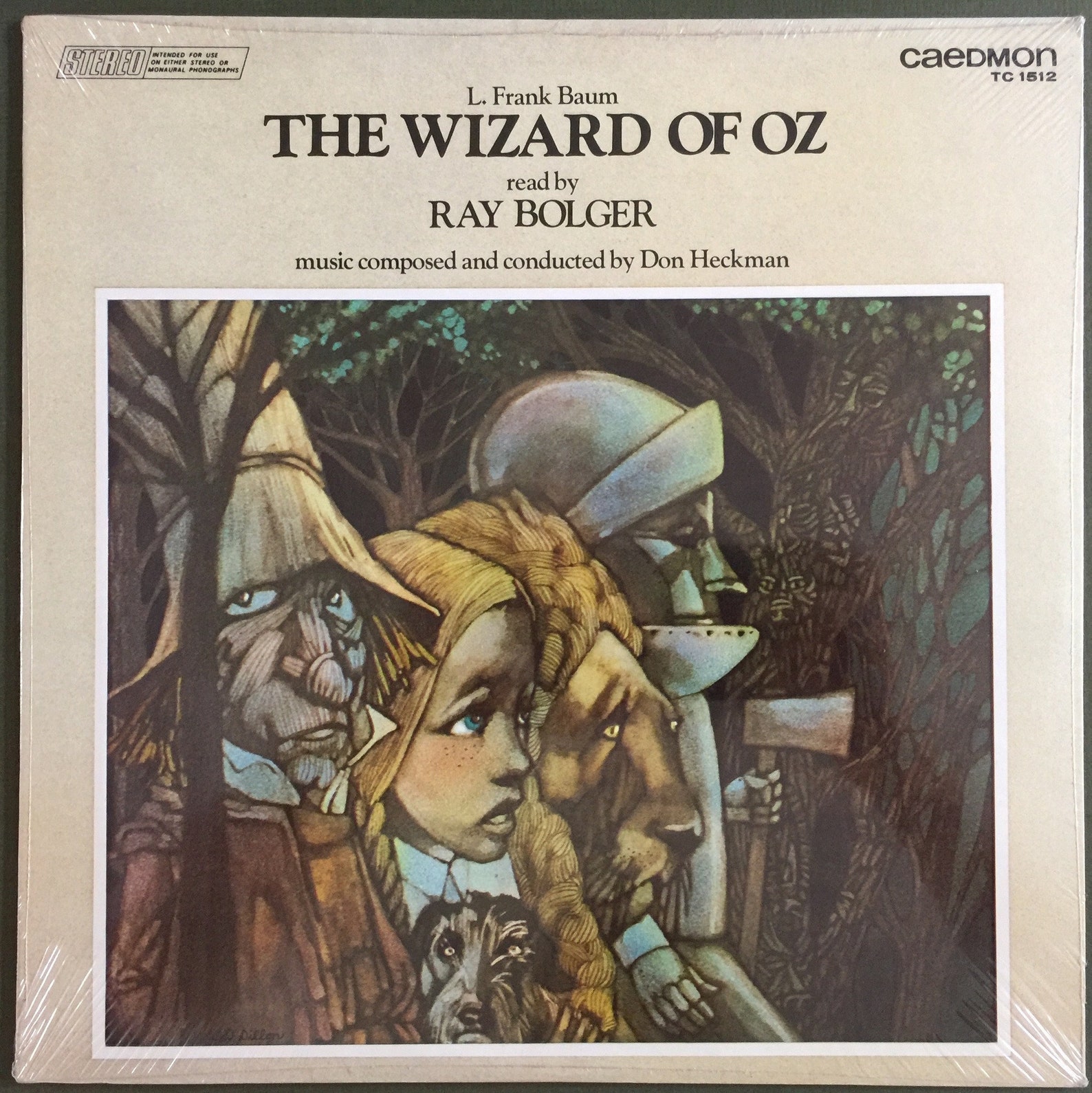Vintage 70s Children's Vinyl Ray Bolger Reads WIZARD of OZ Record Album ...