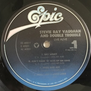 Vintage '86 Double Vinyl Set STEVIE RAY VAUGHAN & Double Trouble Live ...