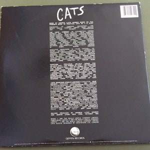 Vintage '83 Vinyl CATS Original Broadway Cast Recording Double Record ...