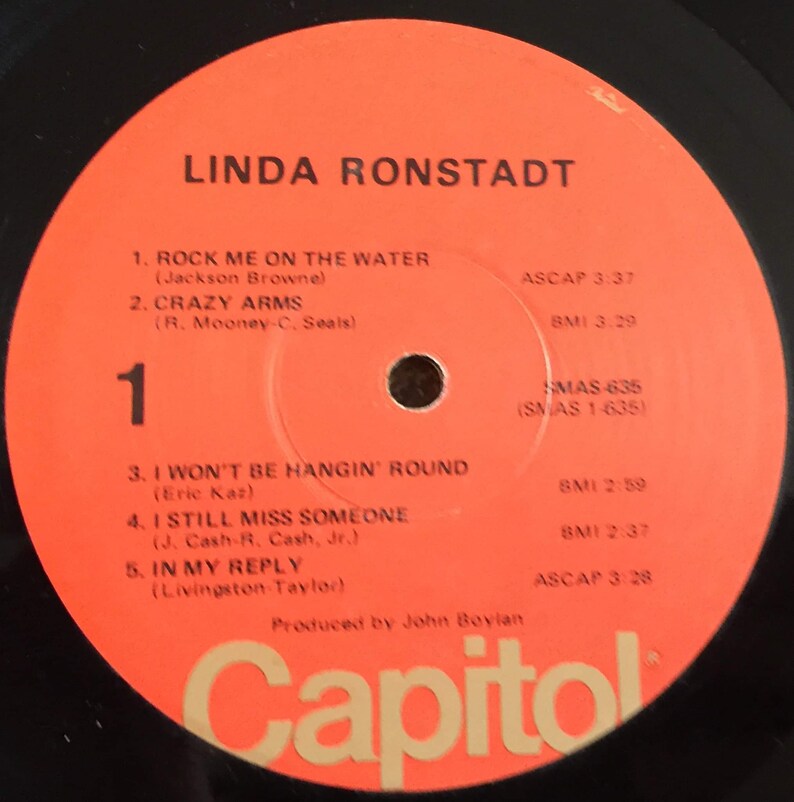 Rare Vintage '71 Country Rock Vinyl LINDA RONSTADT Self Titled Record ...