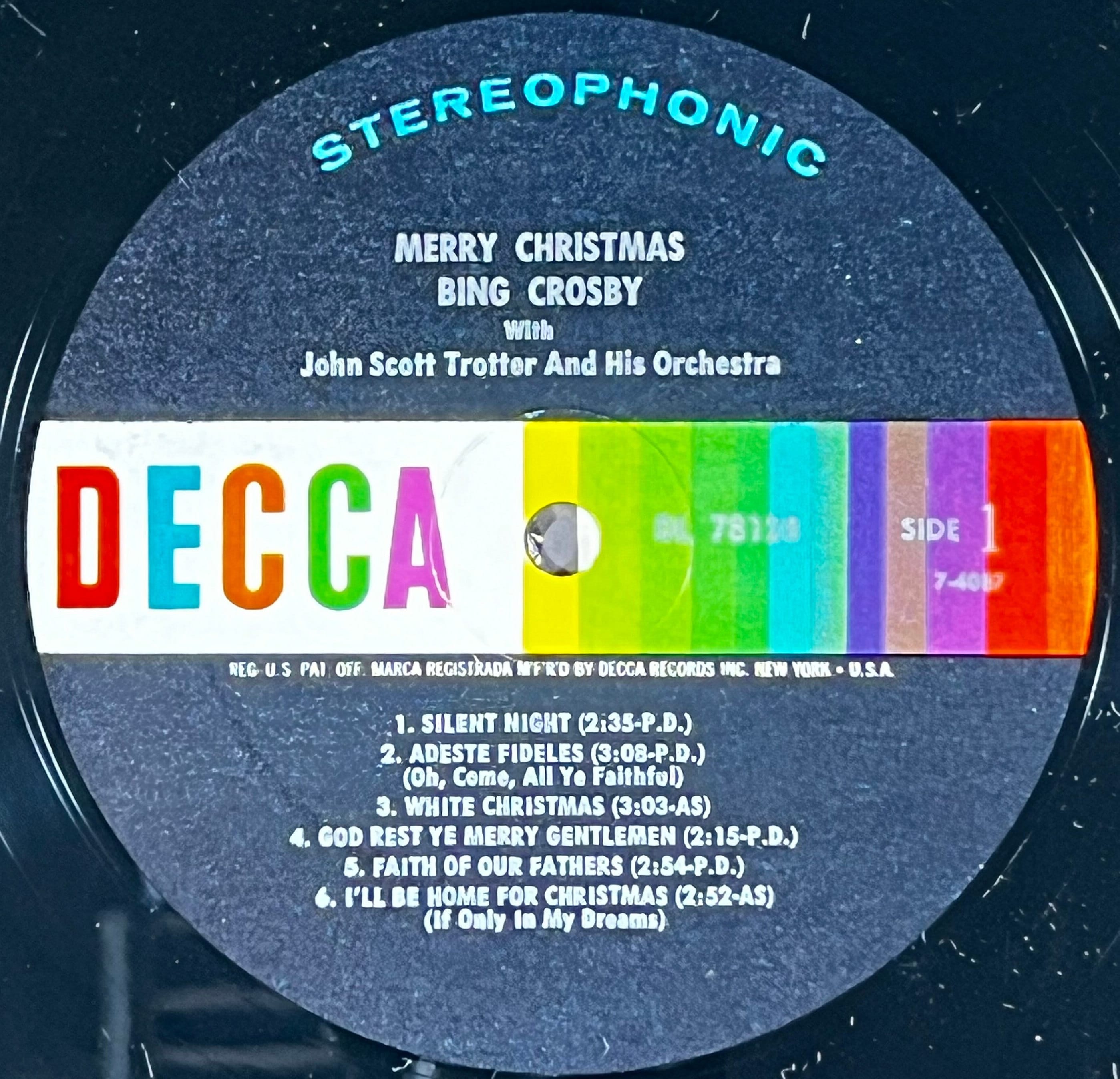 Classic Holiday Vinyl BING CROSBY Merry CHRISTMAS Record Album 50s ...