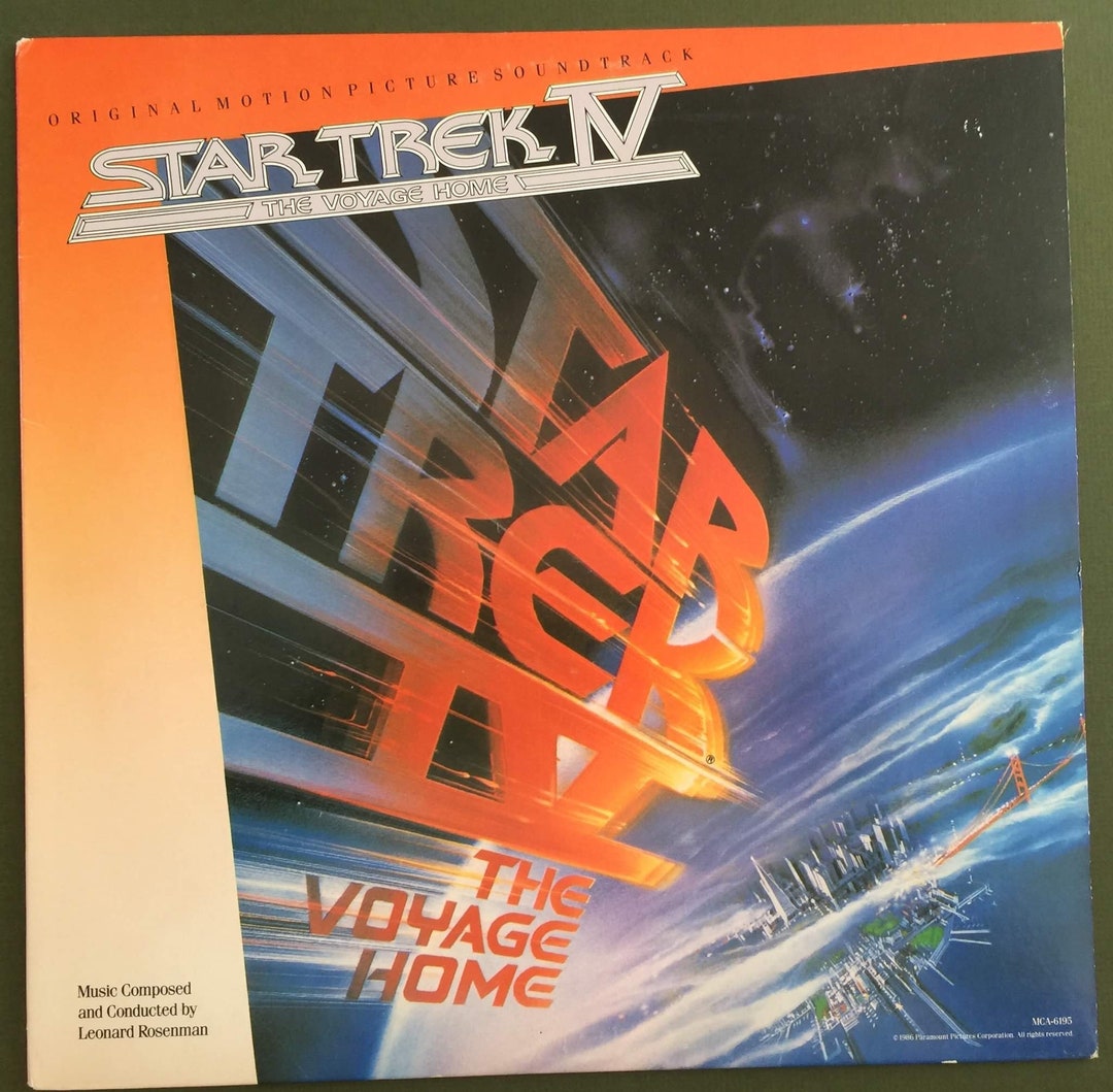 Original '86 Soundtrack Vinyl STAR TREK IV the Voyage Home Record Album ...