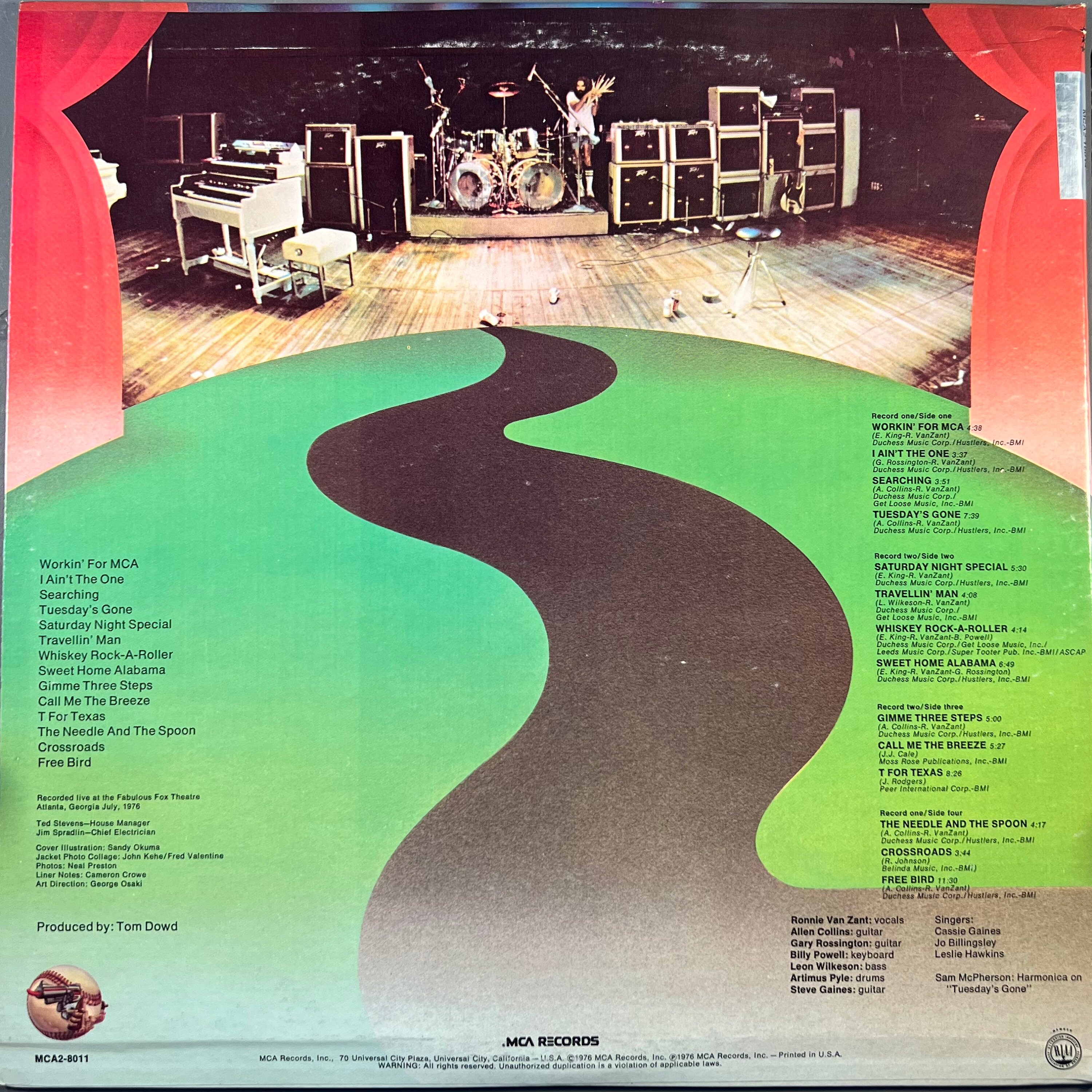 Vintage '76 LYNYRD SKYNYRD One More From the Road Double Record Album ...