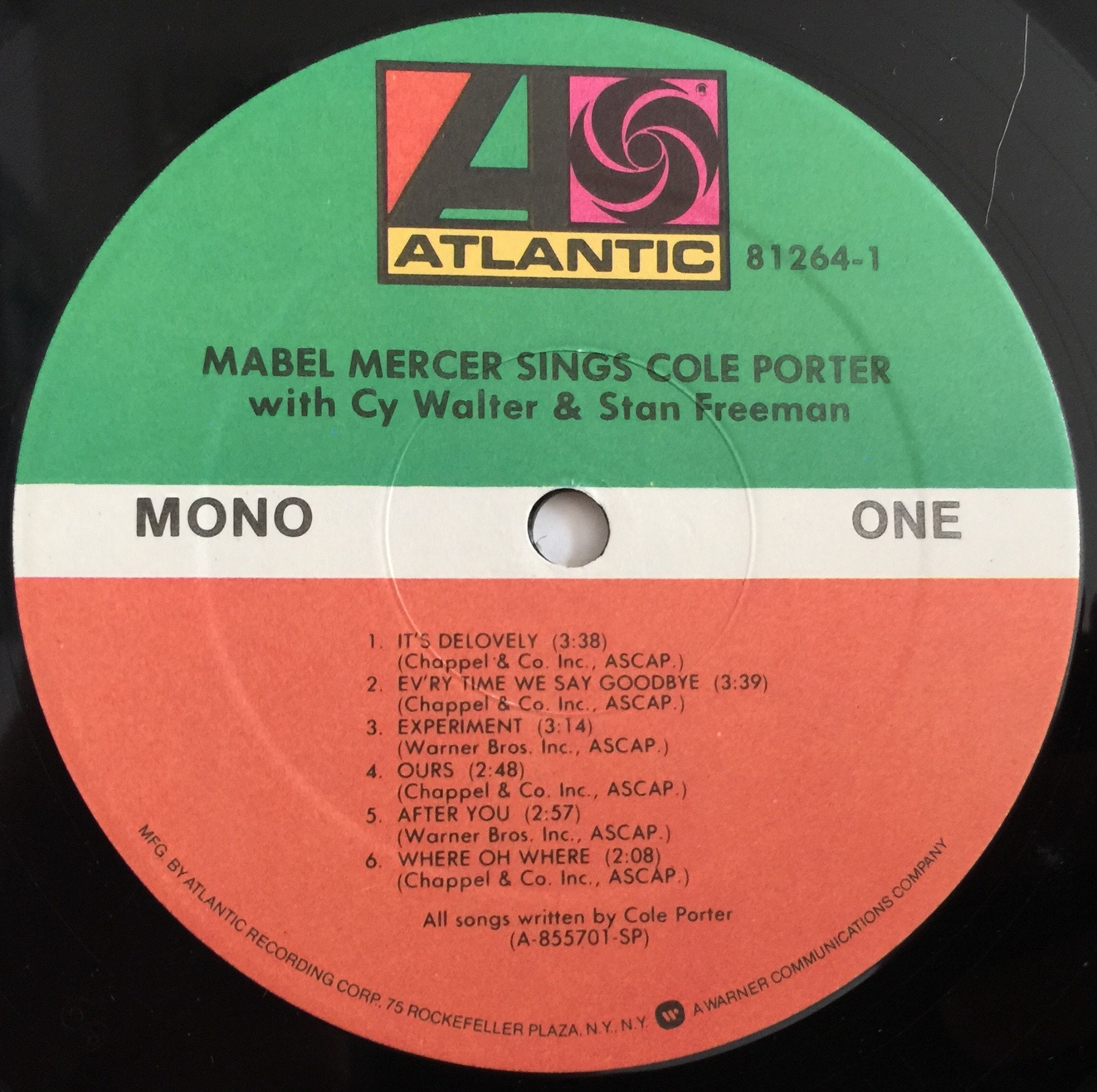 Vintage 50s Jazz Vocals Vinyl MABEL MERCER Sings Cole Porter Record ...