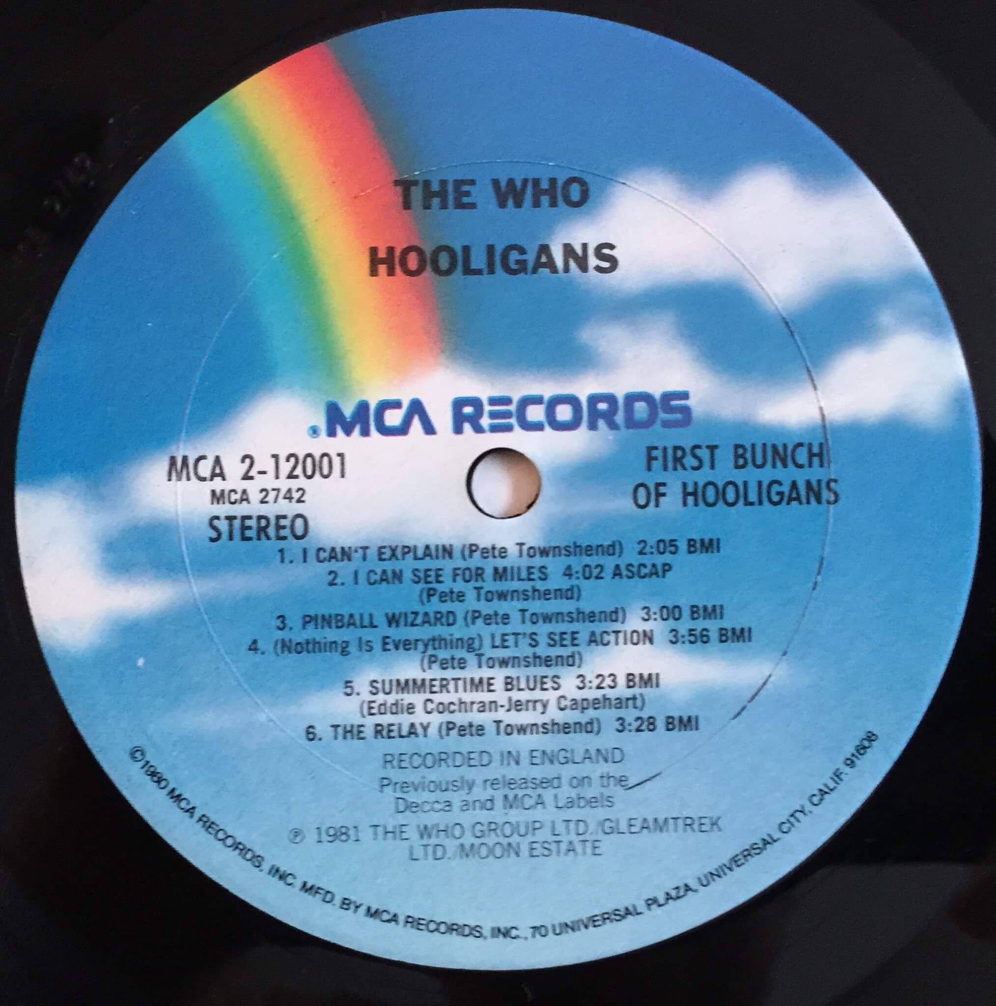 Vintage '79 Classic Rock Vinyl The WHO Hooligans Double Record Album ...
