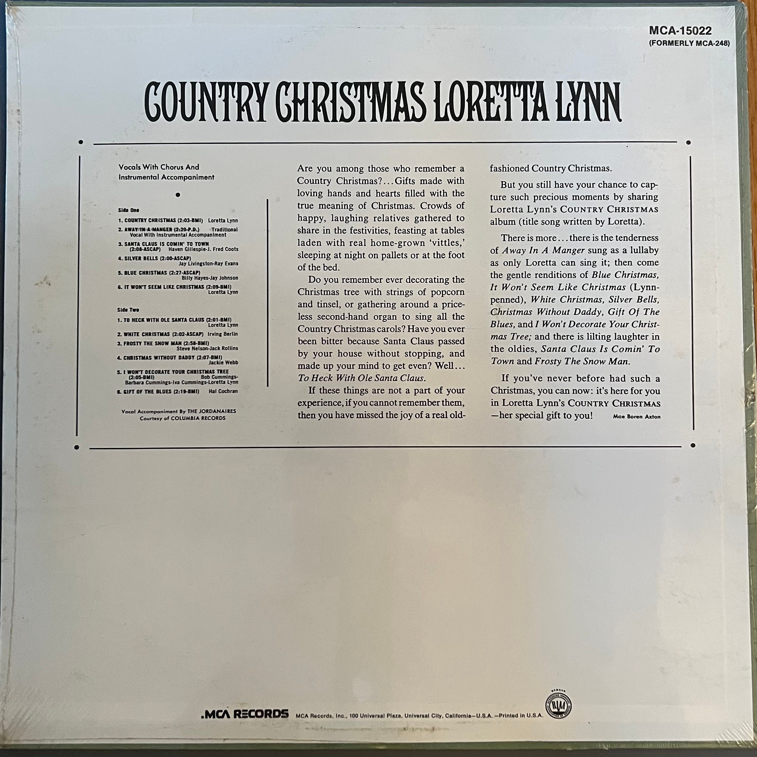 Vintage 70s LORETTA LYNN Country Christmas Record Album - Etsy