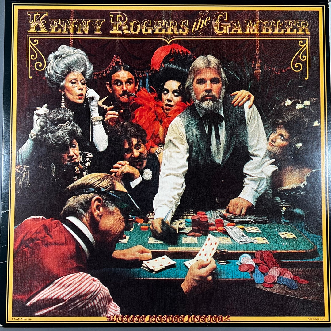 Original '78 KENNY ROGERS the Gambler Record Album 70s Classic Country in Shrink Vintage Vinyl W ...